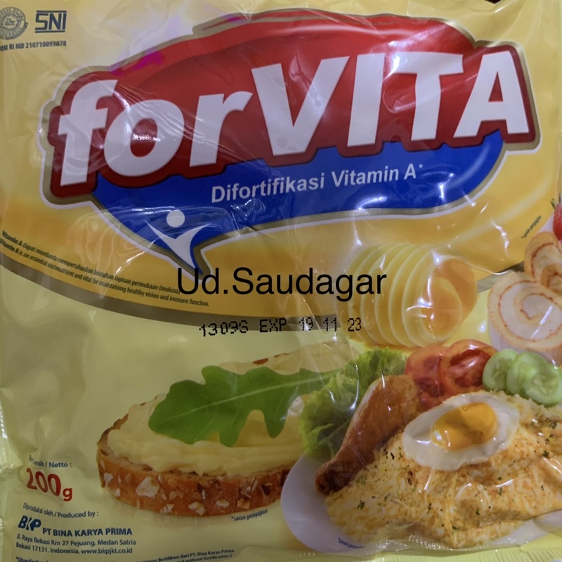 Jual Mentega Margarine Forvita Sachet 200Gr | Shopee Indonesia