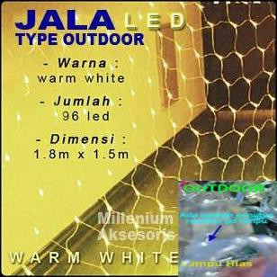 Jual Lampu Hias Dekorasi Led Model Jala Warna Warm White Outdoor 96 Led ...