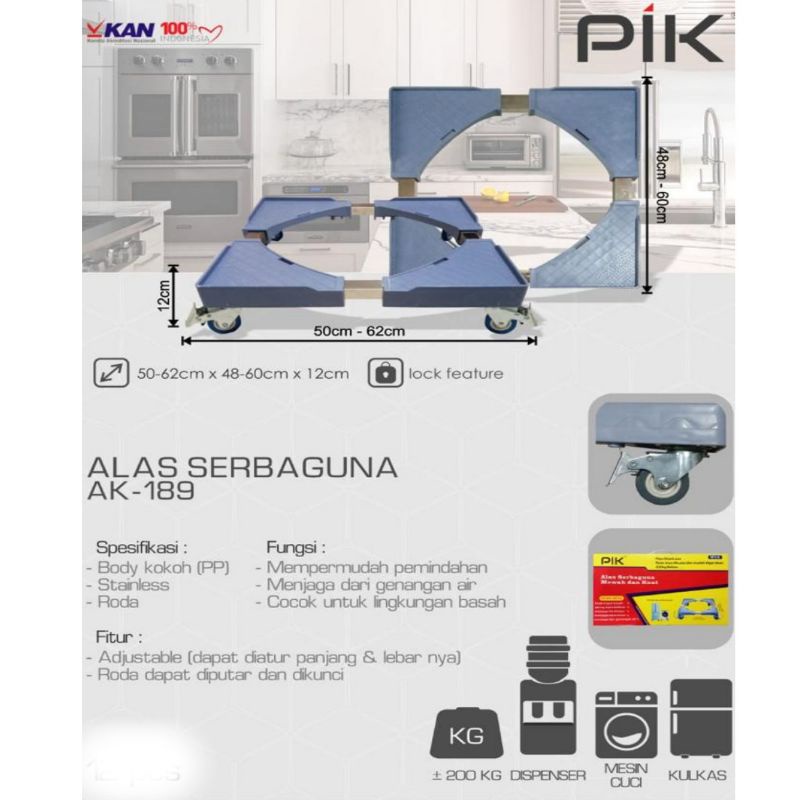 Jual Kaki Roda Alas Roda Kulkas Lemari Es Adjustable Kuat hingga beban ...