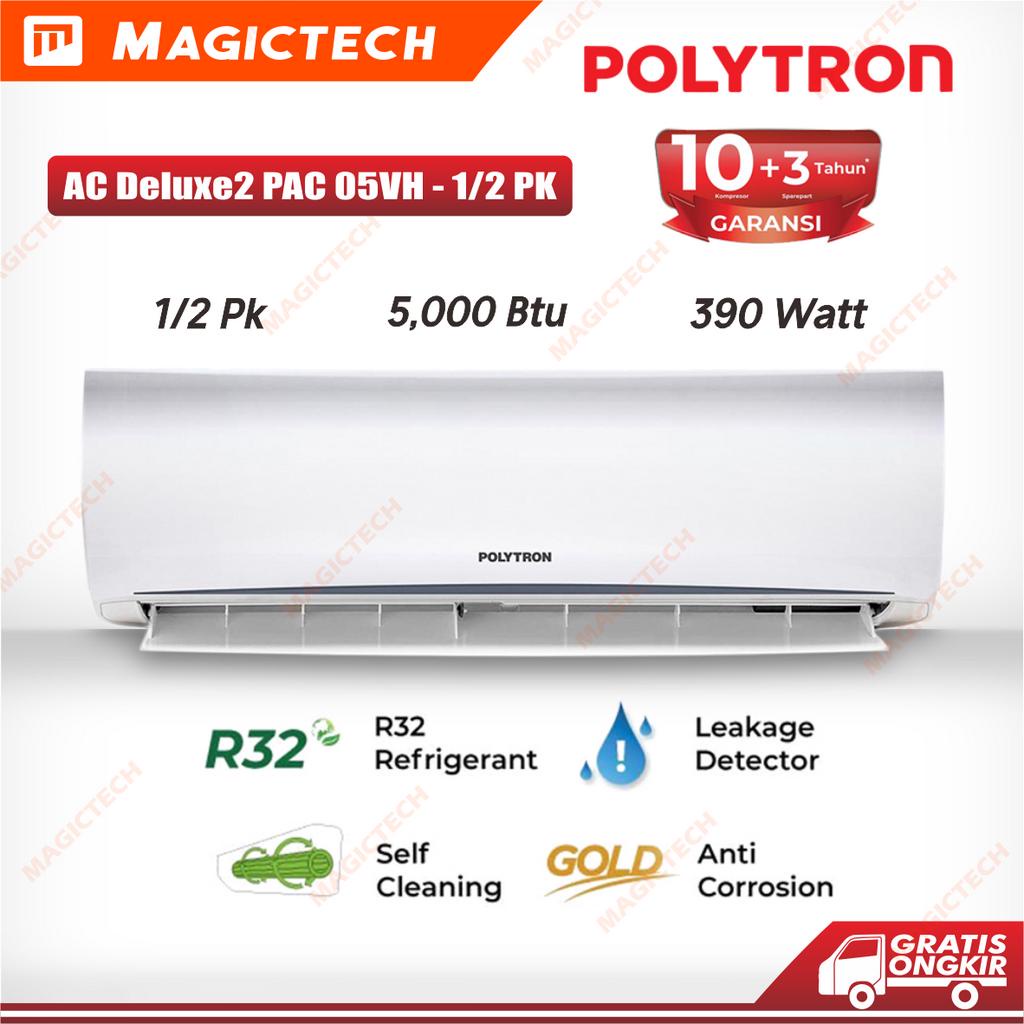 Jual AC POLYTRON 1/2 PK (0.5 PK) DELUXE 2 PAC 05VH R32 390W | Shopee ...