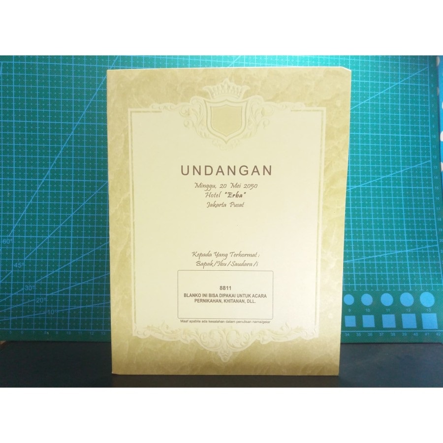 Jual Undangan Blangko ERBA 8811 Free Plastik + file setting | Shopee ...