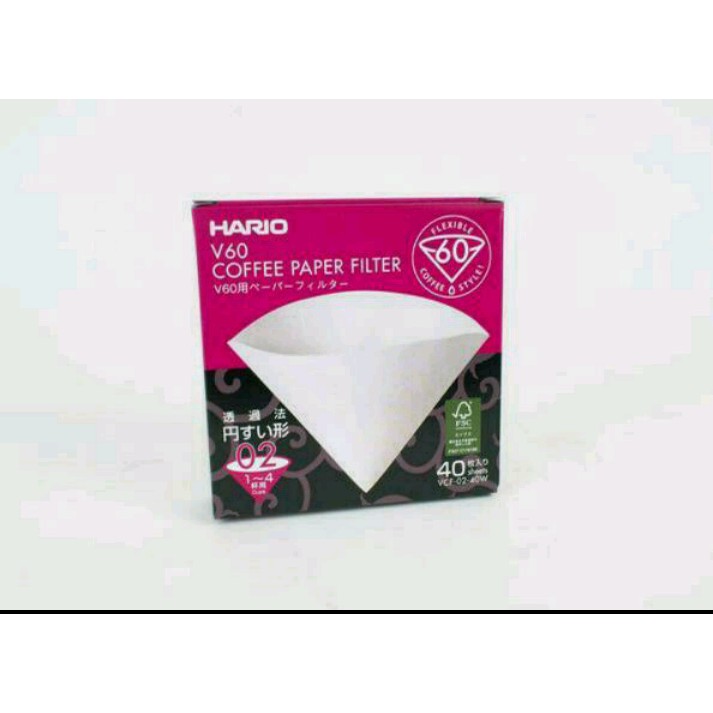 Jual Hario V60 Paper Filter 02 (40 pcs) | Shopee Indonesia