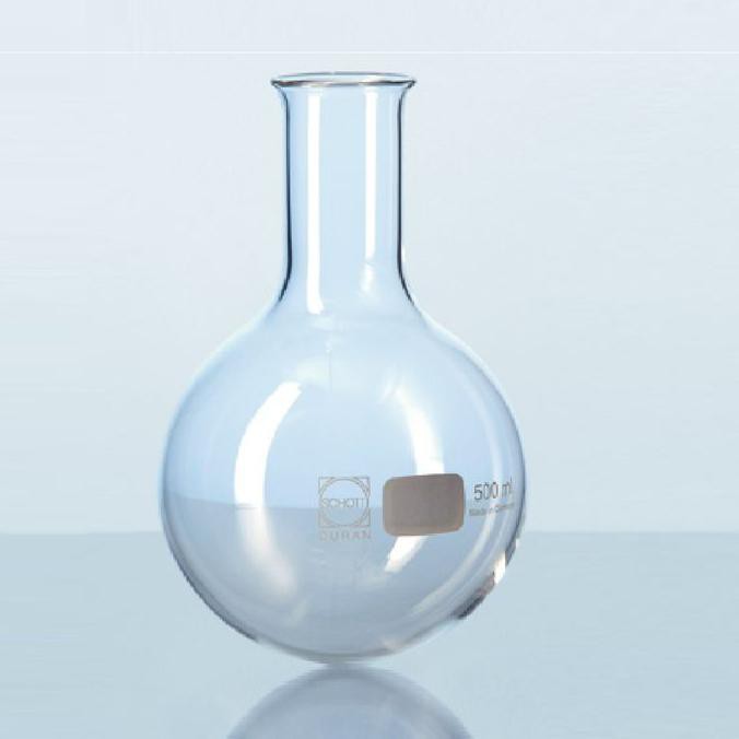 Jual BOILING FLASK 500 ML ROUND BOTTOM NARROW NECK, LABU DIDIH (DURAN ...