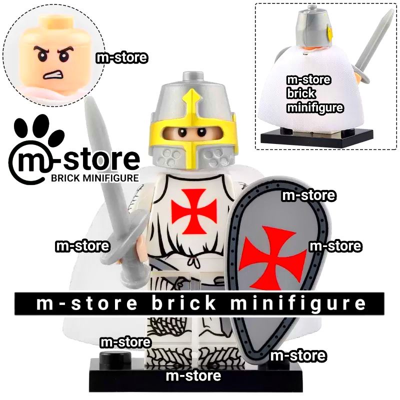 Jual brick mediaeval knight templar mini toy figure | Shopee Indonesia