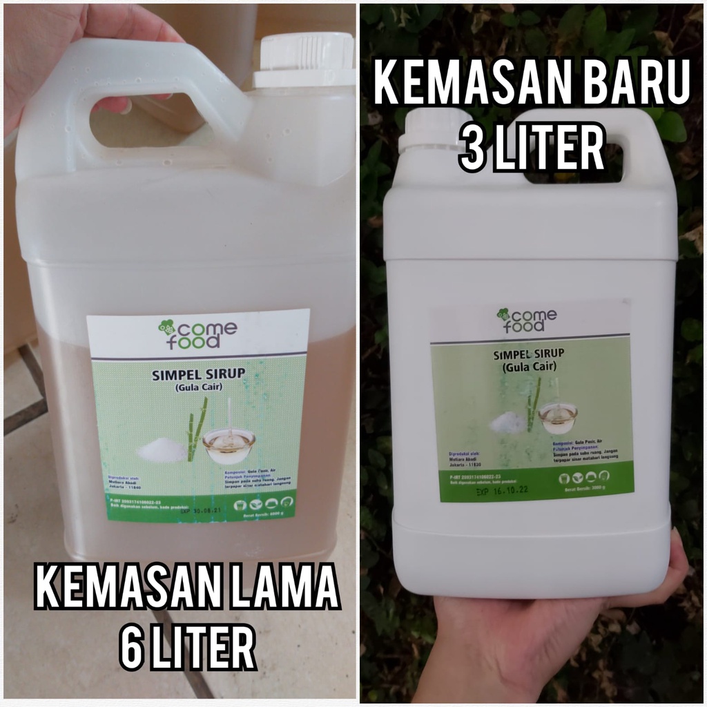 Jual COME FOOD SIMPEL SIRUP ( GULA CAIR ) 3000gr SIMPEL SIRUP ( GULA ...