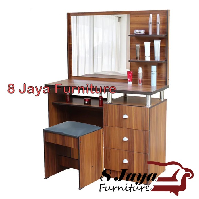 Jual Meja Rias Dandan Minimalis MD 526 Frency Kaca Besar Rak Model ...