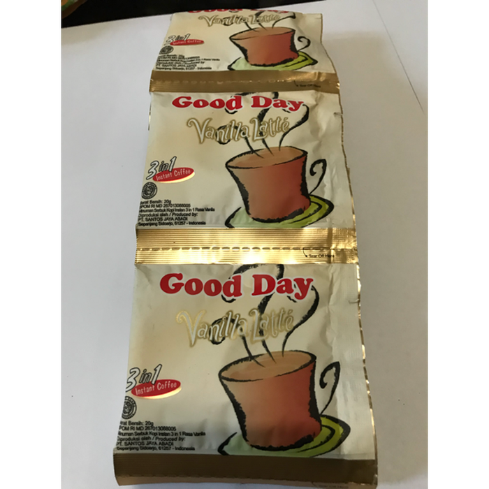 Jual Good Day Biasa Rasa VANILLA LATTE 1 renceng isi 10 sachet | Putih ...