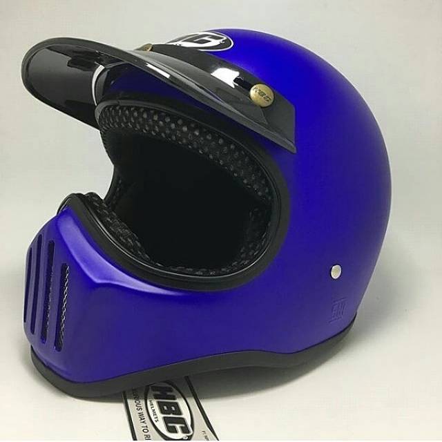 Jual Helm cakil blue doff polos dan BONUS | Shopee Indonesia