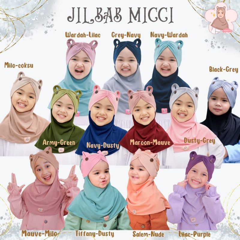 Jual jilbab anak Micci by minimuts | Shopee Indonesia
