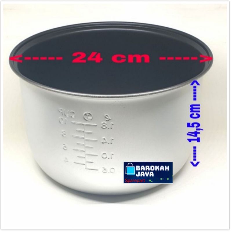 Jual Panci Teflon 1,8 Tinggi Model Miyako Rice Cooker/Majicom 1,8 Liter ...