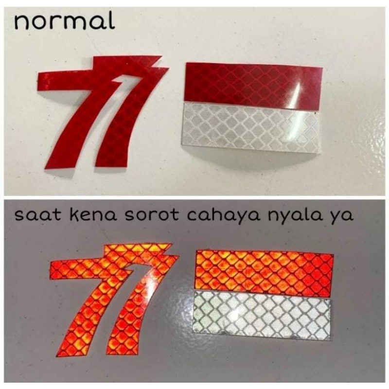 Jual stiker HUT RI 77 kemerdekaan indonesia bisa menyala mobil motor ...