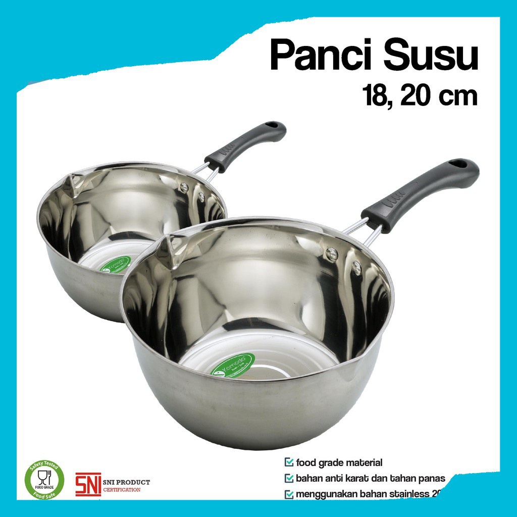 Jual Komodo Panci Susu Stainless Steel - Milk Pan Ukuran 18 , 20 Cm ...