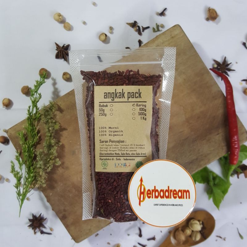 Jual 50 GRAM ANGKAK MONASCUS PURPUREUS RED FERMENTED YEAST KOJIC KOJI ...