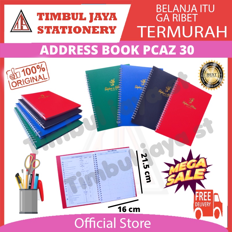 Jual TJS Buku telepon abjad Buku telepon dan alamat spiral Address book ...