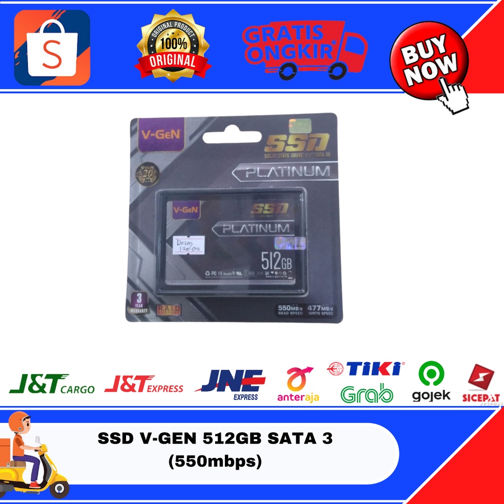 Jual SSD V-GEN 512GB SATA 3 (550mbps) | Shopee Indonesia