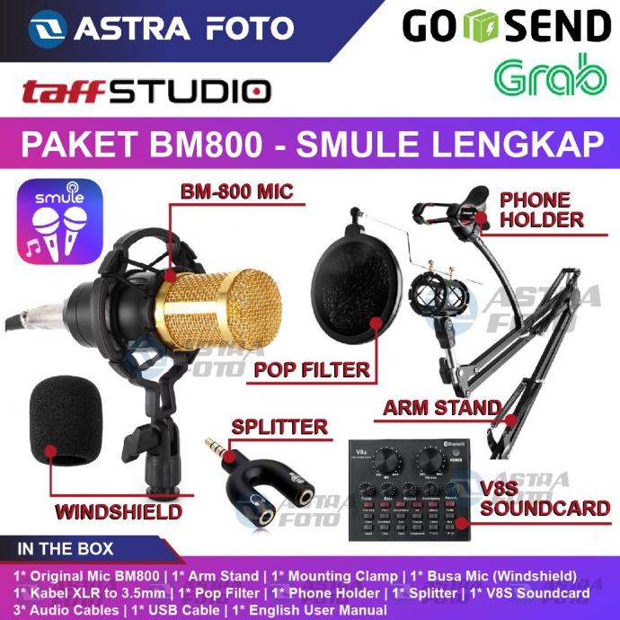 Jual Paket BM-800 Mic Condenser + Soundcard V8S + Arm Stand ...