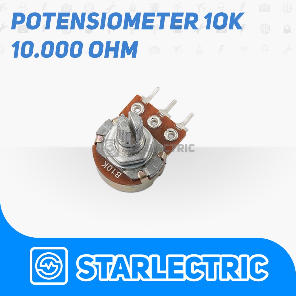 Jual Potensio 10k Ohm Potensiometer 10000 Ohm Variabel Resistor ...