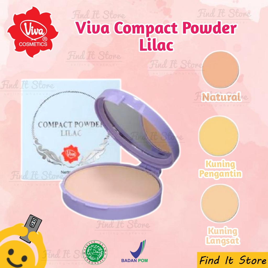 Jual Viva Compact Powder Lilac | Bedak Padat 19gr | BPOM | Halal ...