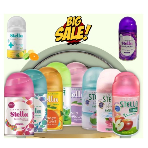 Jual Stella Pengharum Ruangan Reffil Otomatis Spray 160ml | Shopee ...
