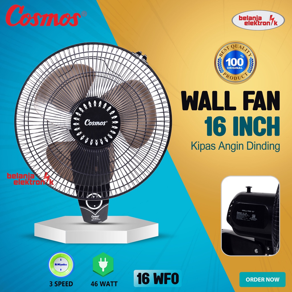 Jual KIPAS ANGIN DINDING COSMOS 16 WFO WALL FAN 16 INCH | Shopee Indonesia