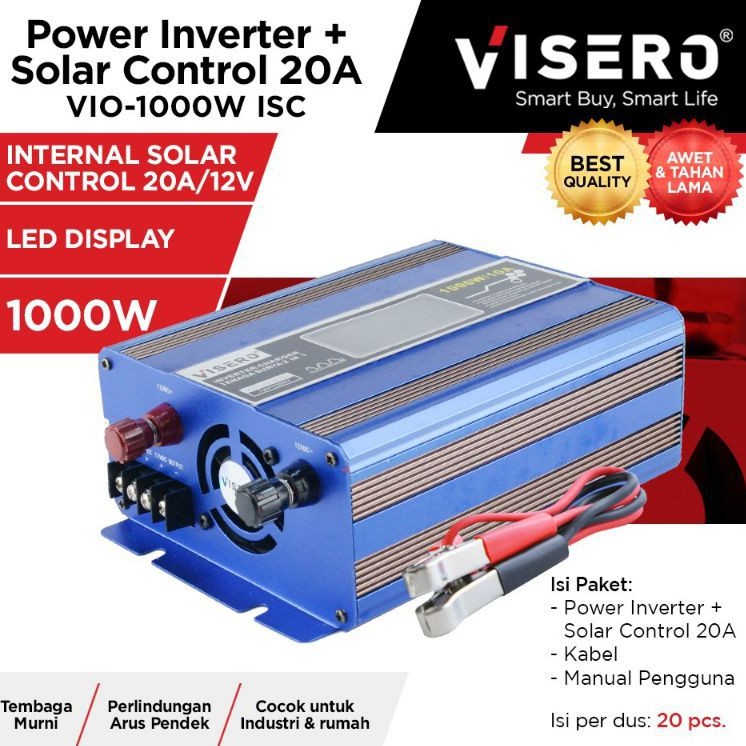 Jual Power Inverter Visero + Solar Control 20A 1000W (VIO-1000W ISC ...