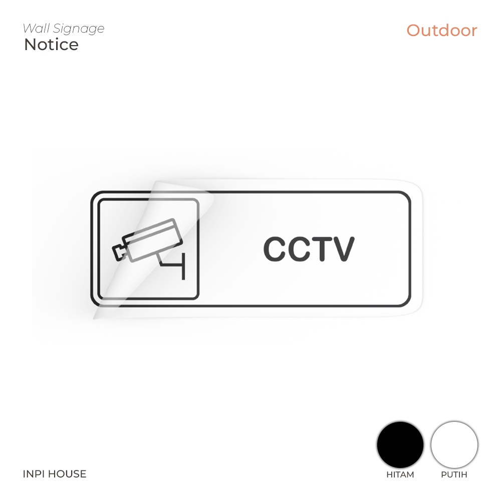 Jual cctv area sticker - stiker area cctv - penanda cctv area - wall ...