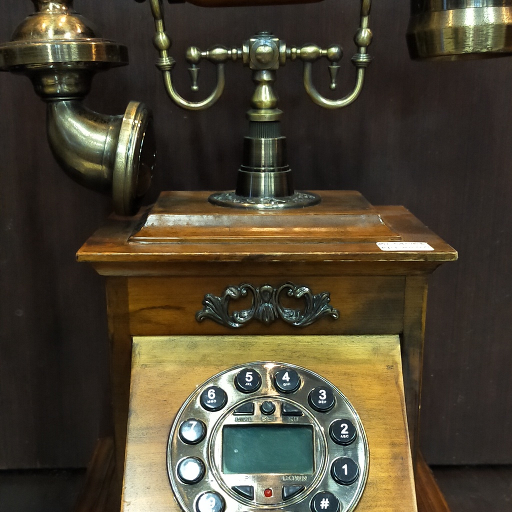 Jual Telepon Antik Kayu Vintage Retro model laci kotak polos TVR022 ...