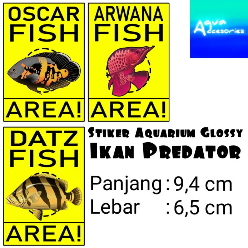 Jual Stiker Aquarium Glossy Ikan Predator V2 | Shopee Indonesia