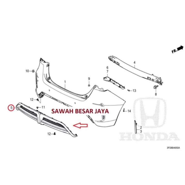 Jual Diffuser Bumper Cover Spoiler Tutup Belakang City Hatchback RS GN5 ...