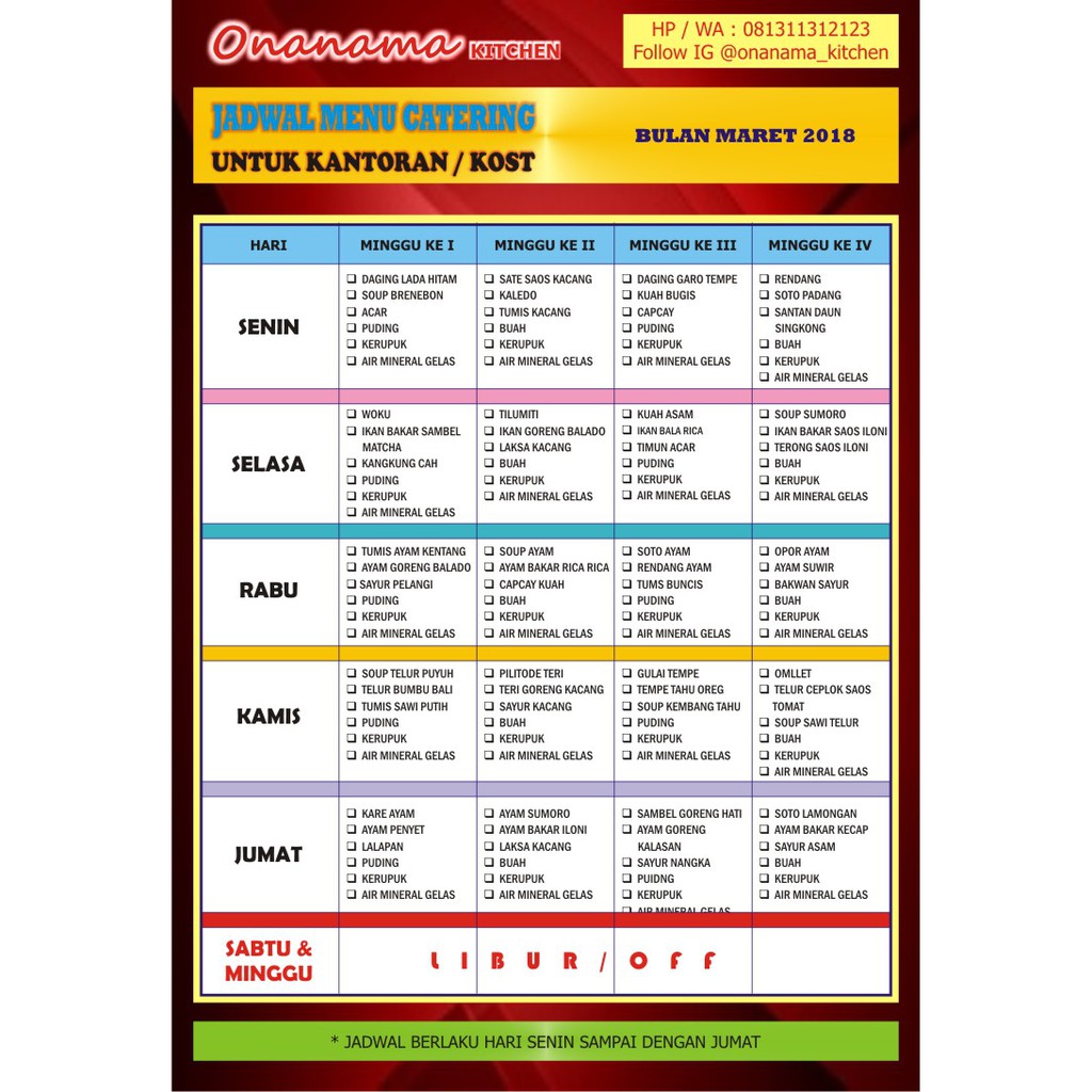 Jual Catering Kantor Katering Kantoran atau Kost Lunch Makan Siang ...