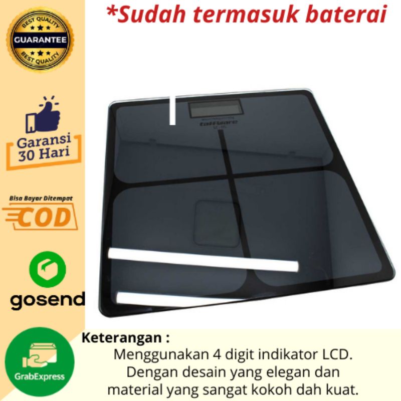Jual Timbangan Badan Digital Kaca Elektronik 180KG | Shopee Indonesia