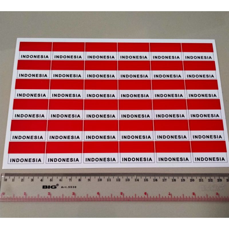 Jual sticker / stiker bendera merah putih Indonesia selembar isi 36 ...