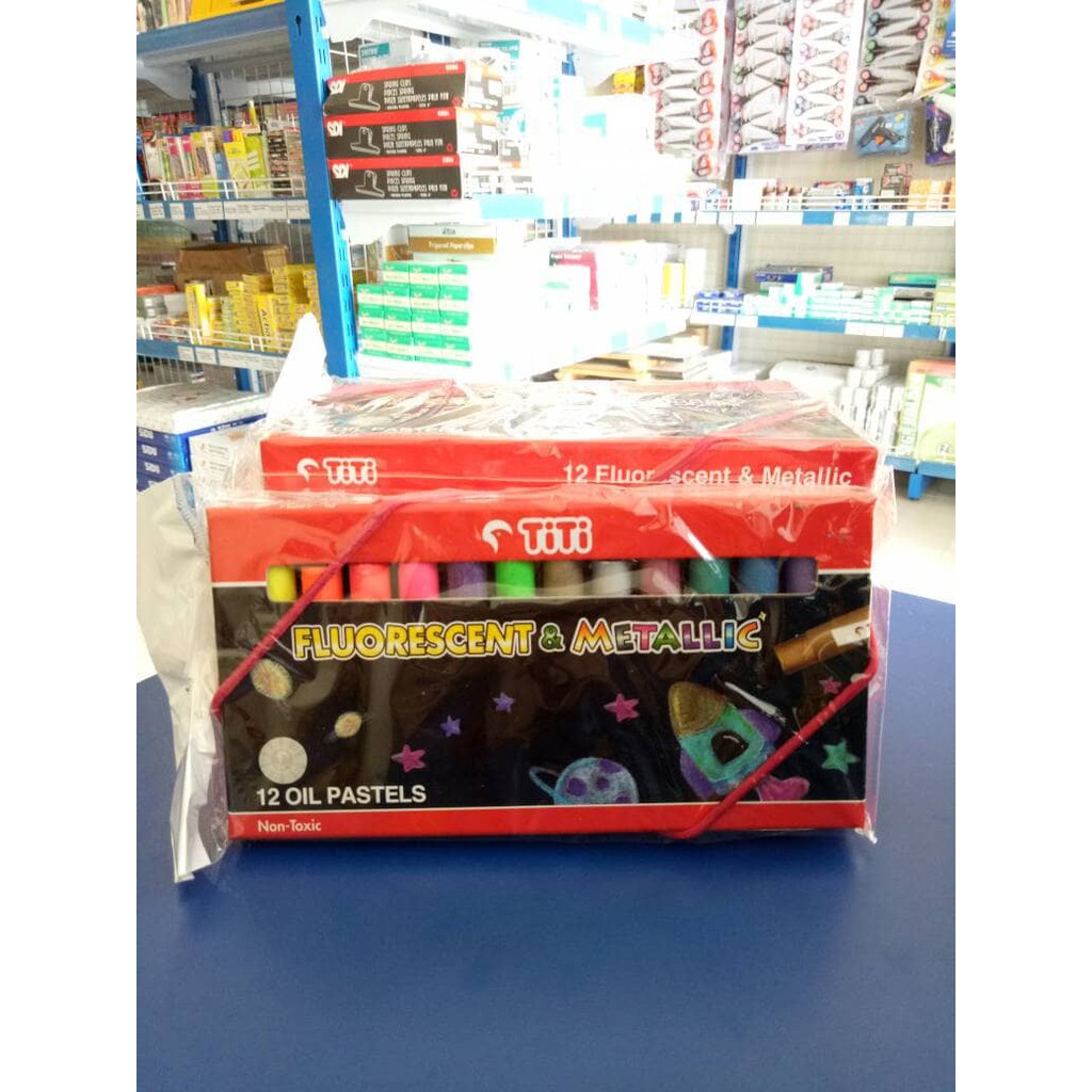 Jual Crayon 12 warna NEON metalic TITI | Shopee Indonesia