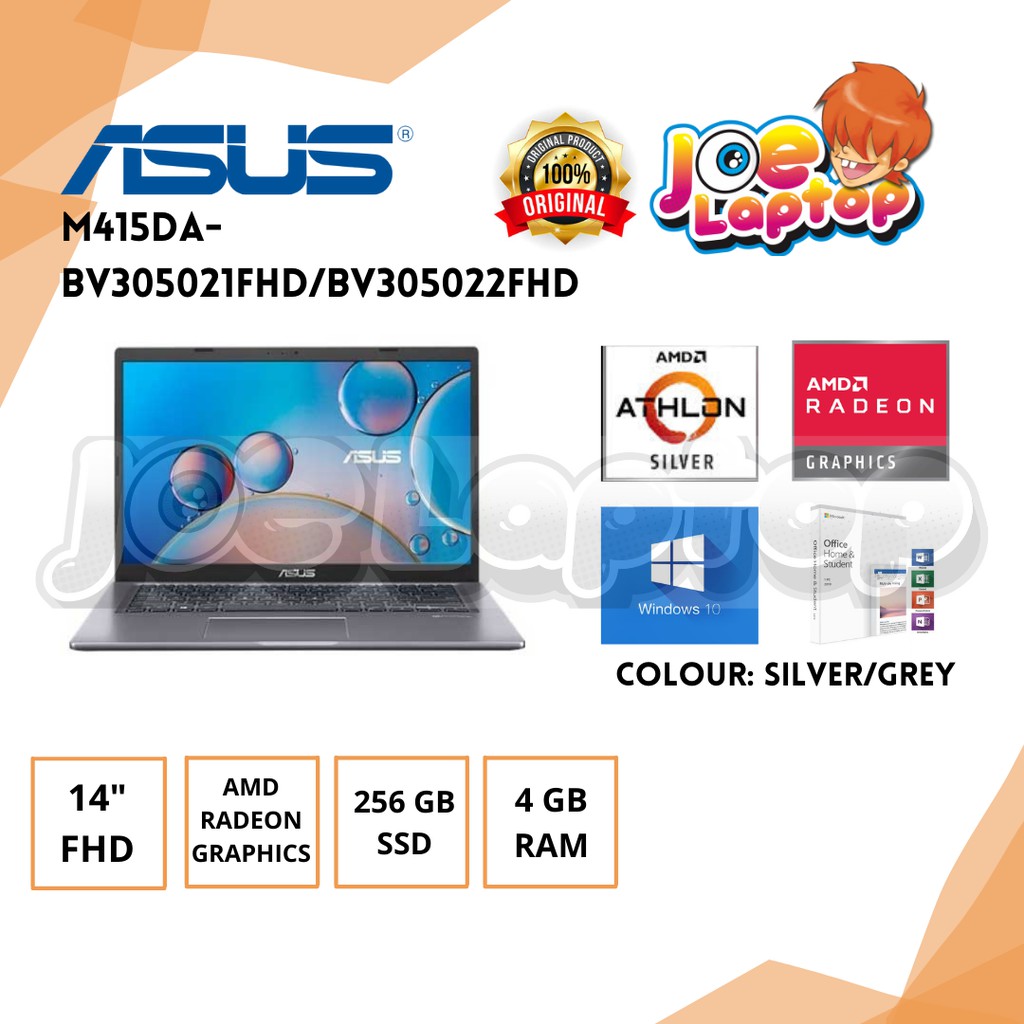 Jual Asus M415DA-BV305021FHD Silver DC AMD Athlon Silver 3050U Win10 ...