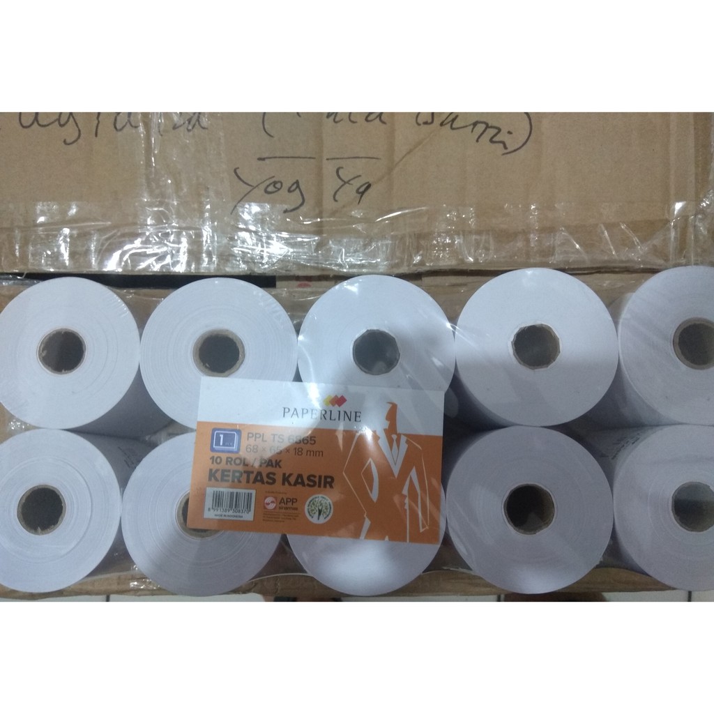 Jual Kertas Telstrook 68x65/Kertas Kasir/Kertas Struk HVS Rol Paperline ...