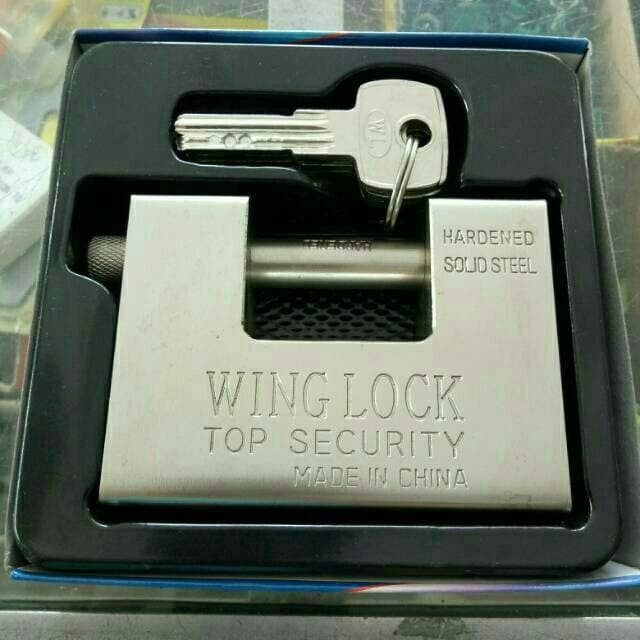 Jual GEMBOK PAGAR WING LOCK 94 MM GEMBOK PANSER KOTAK ANTI MALING ...