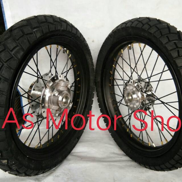 Jual sepaket velg set ukuran 215 - 250 x 17 tromol plus ban luar dalam ...