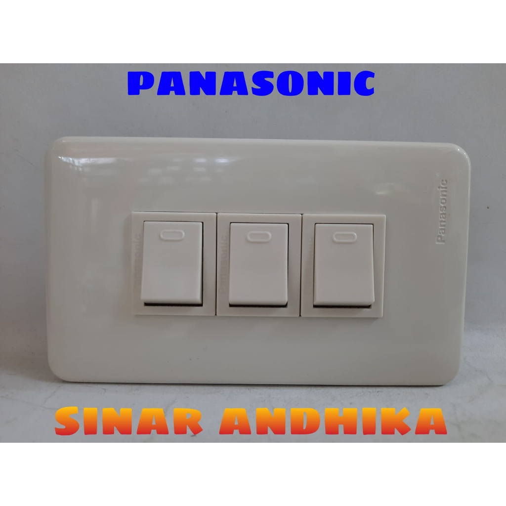 Jual Saklar Triple Panasonic Kecil Type Fc WNJ 6803+WNJ 5001 | Shopee ...