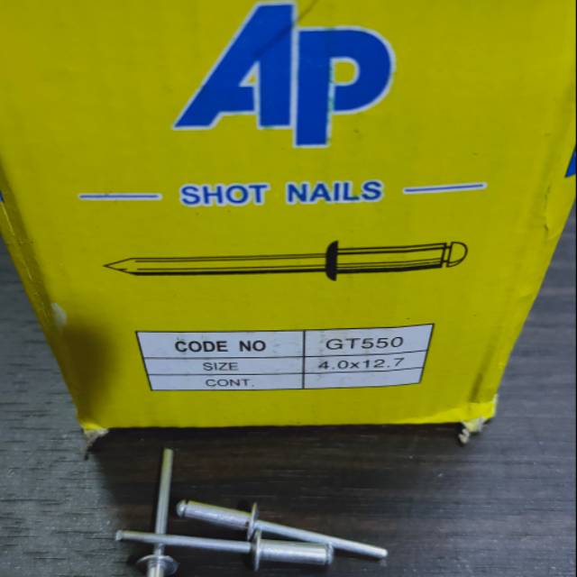 Jual Paku Rivet / Paku Tembak "AP" GT 550 (4.0x12.7) per Box | Shopee ...