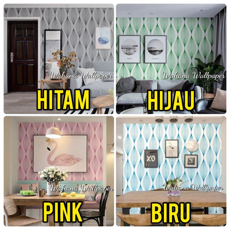 Jual Wallpaper Sticker Garis Gelombang Elips | Shopee Indonesia