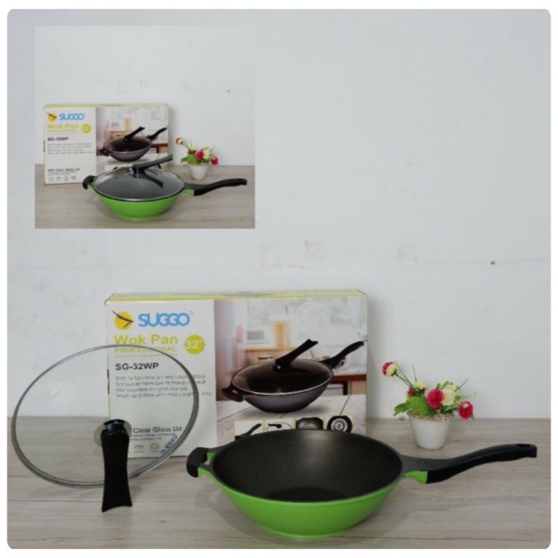 Jual WOK PAN SUGGO 32CM SG-32WP wajan serbaguna wajan tutup kaca wajan ...