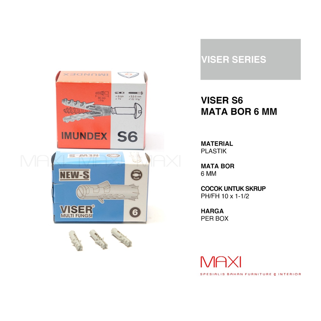 Jual Viser Fischer S6 Dan New S6 - Angkur Multi Fungsi Tembok Bata ...