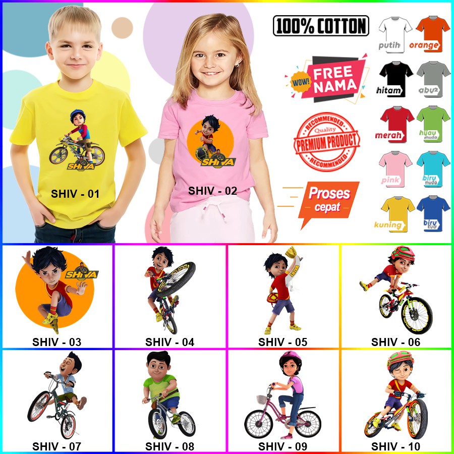 Jual Baju Kaos ANAK DAN DEWASA SEPEDA SHIVA / SHIVA CYCLE A THON COUPLE ...