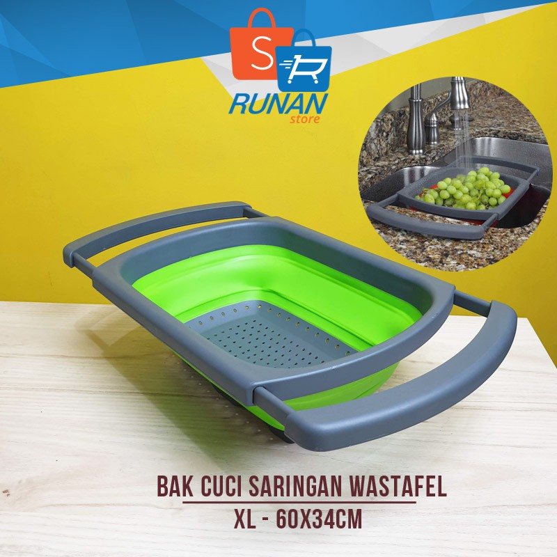 Jual Saringan Sayur - Bak Cuci Piring Silikon Lipat Extendable Lipat ...