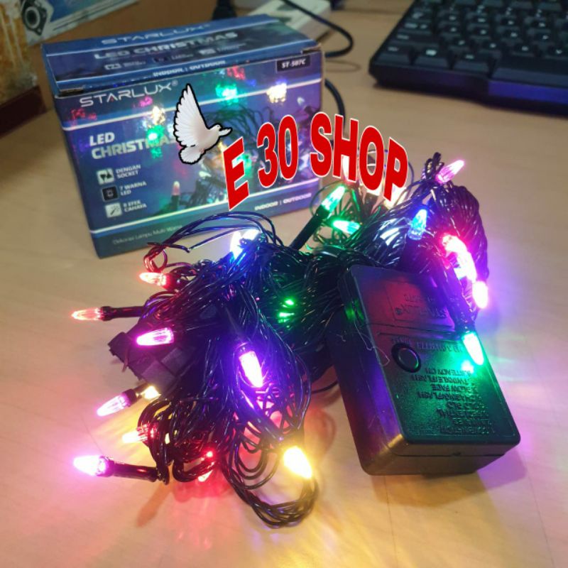 Jual Lampu Natal LED CHRISTMAS Starlux/Lampu Hias Dekorasi warna warni ...