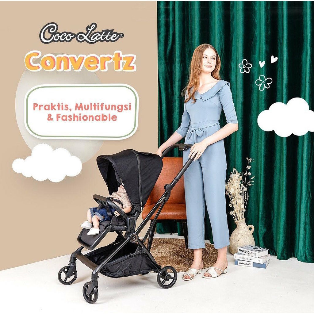 Jual Stroller Cocolatte Convertz Reversible CL 13107 New Seat Compact ...