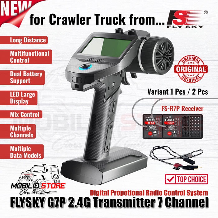 Jual Flysky FS-G7P RC Transmitter 2.4 Ghz Remote Controller for Rc Crawler | Shopee Indonesia