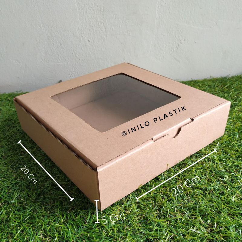Jual @1pack Kotak Kue Window / Dus Roti / Cake Box / Box CB Kaca ...