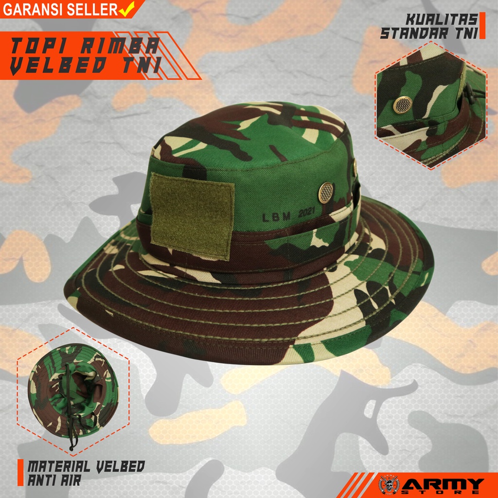 Jual topi rimba velbed TNI | Shopee Indonesia