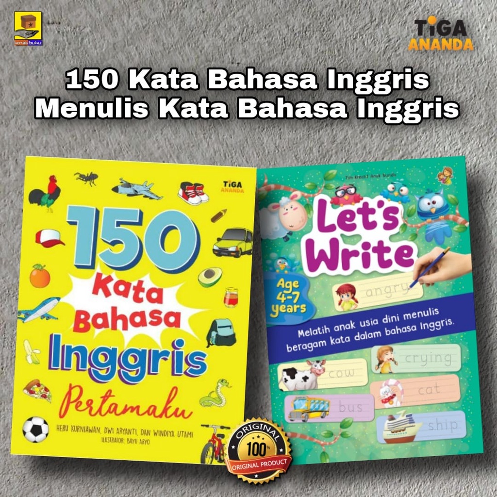 Jual Buku Anak / 150 Kata Pertama Bahasa Inggris / Latihan Menulis Kata Bahasa Inggris / Buku ...